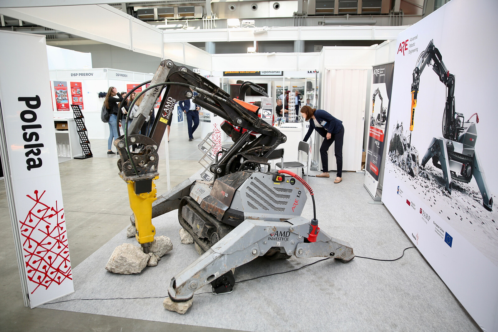 Remote-controlled demolition robot showcased at the New Infrastructure ...