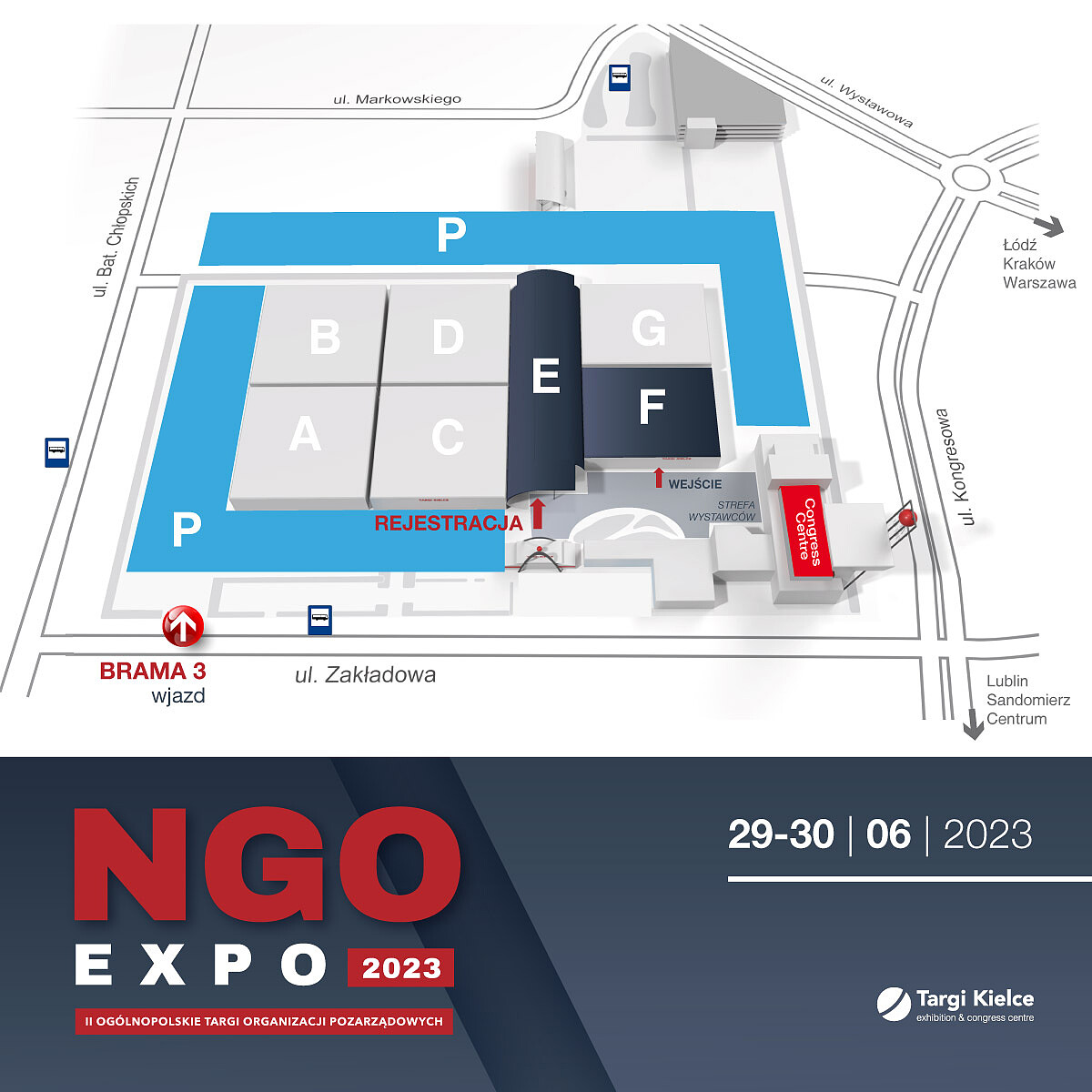 NGO 2023 - mapa dojazdu ‹ Targi Kielce S.A.